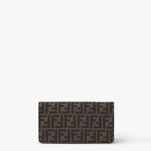 Fendi Tube Wallet On Chain Ff Zucca Jacquard And Leather